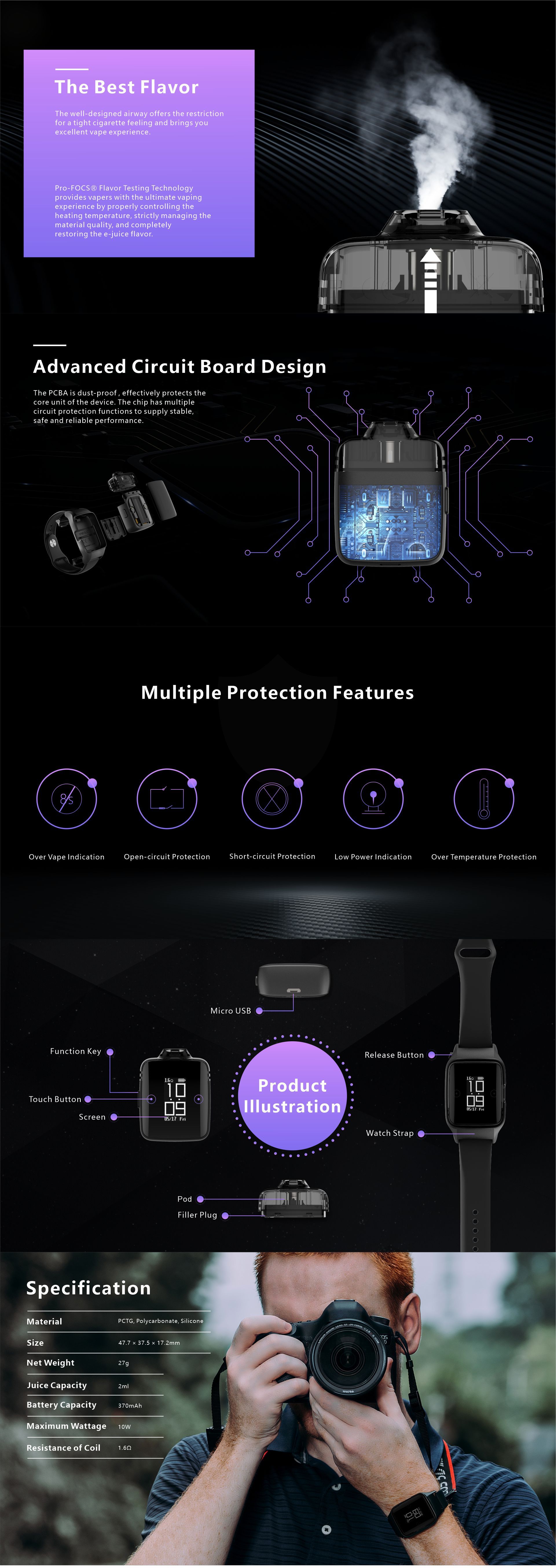 Amulet Vape Watch by UWELL + FREE E-liquid | Juice Shop® UK